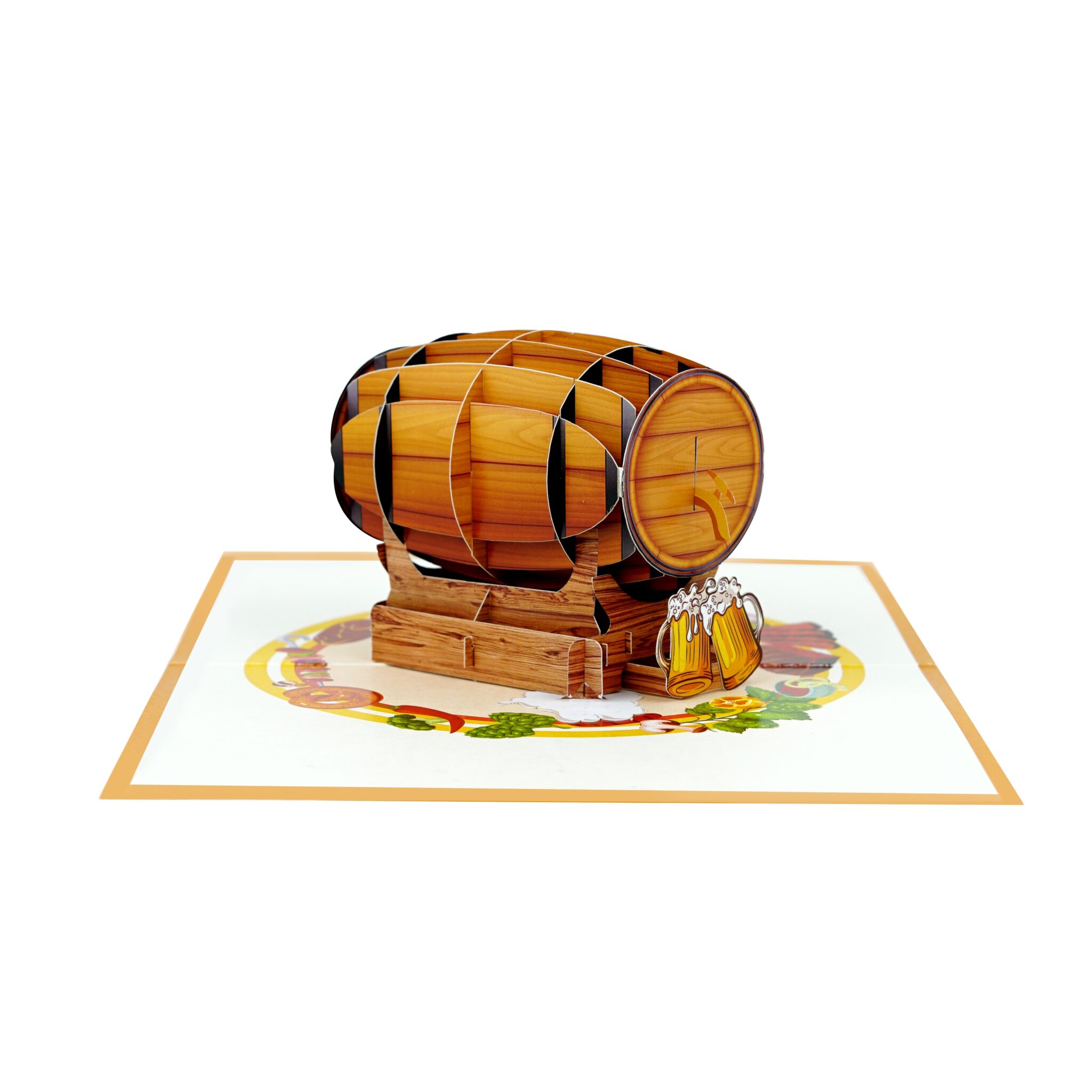 Beer Barrel Oktoberfest Pop-up Card – Kiriori Popup Cards